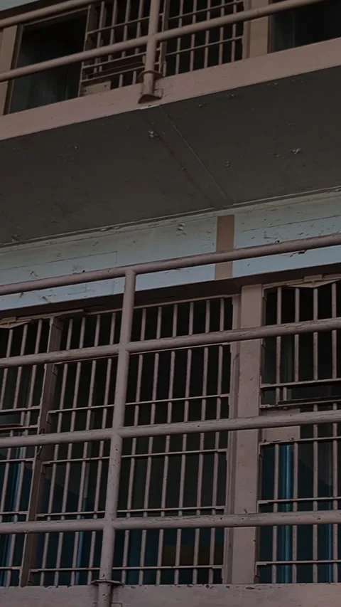 Vertical View, Alcatraz Prison Cellhouse... | Stock Video | Pond5