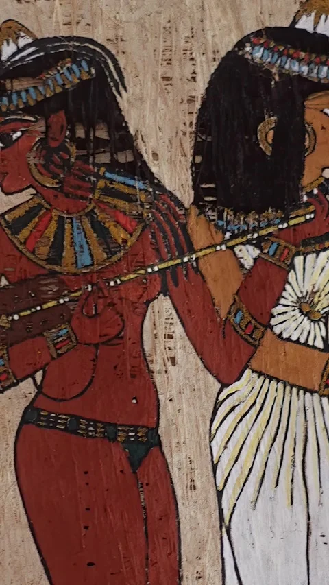 Vertical View of Ancient Egypt Papyrus P... | Stock Video | Pond5