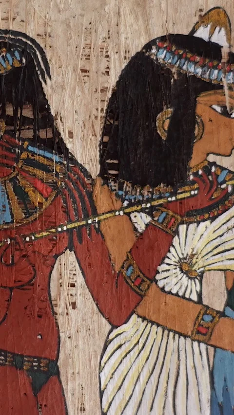 Vertical View of Ancient Egypt Papyrus P... | Stock Video | Pond5