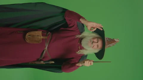 Vertical View. Green Screen. Portrait of... | Stock Video | Pond5