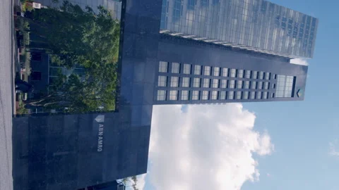 Vertical View Of High Rise ABN AMRO Bank... | Stock Video | Pond5