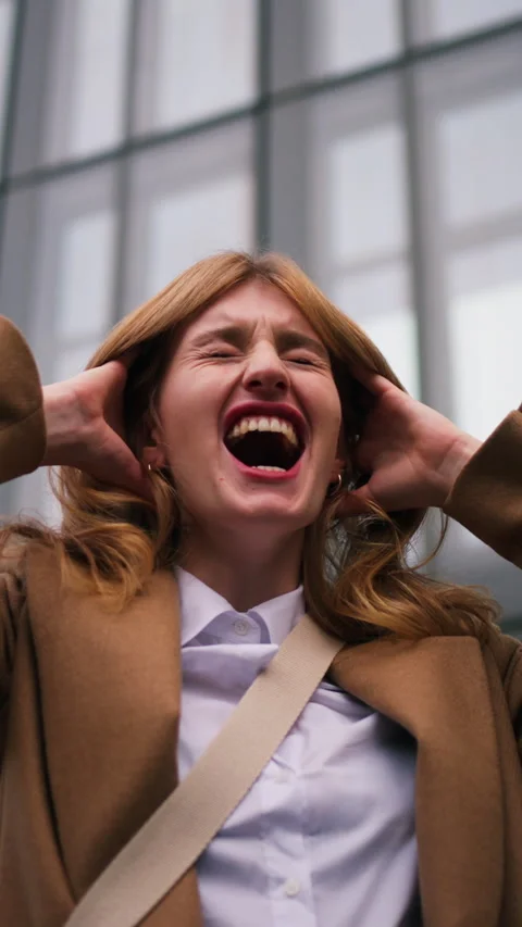 Vertical view of portrait of woman stand... | Stock Video | Pond5