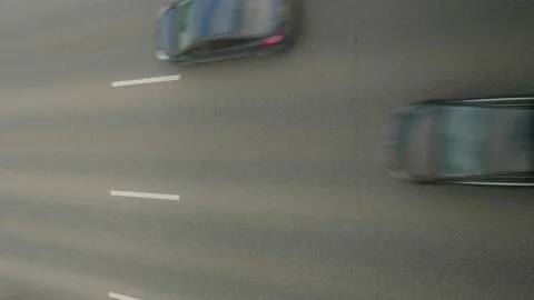 Vertical up view of traffic on the highw... | Stock Video | Pond5