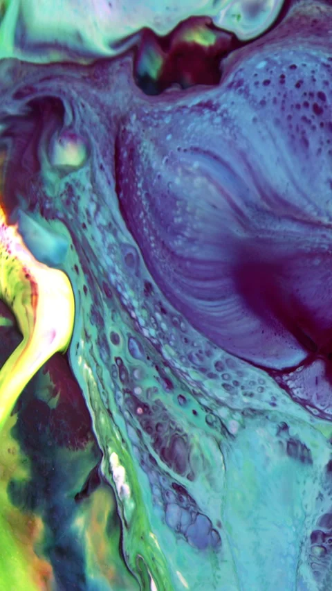 Vertical Vivid Colored Fluid Art Movemen... | Stock Video | Pond5