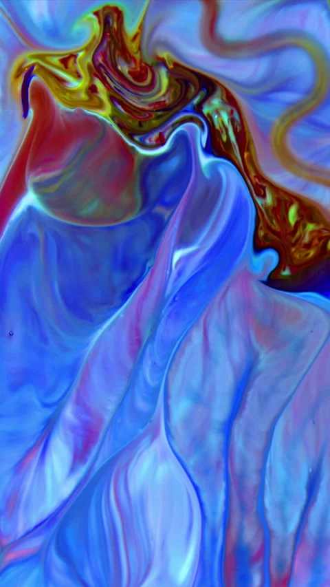 Vertical Vivid Colored Fluid Art Movemen... | Stock Video | Pond5