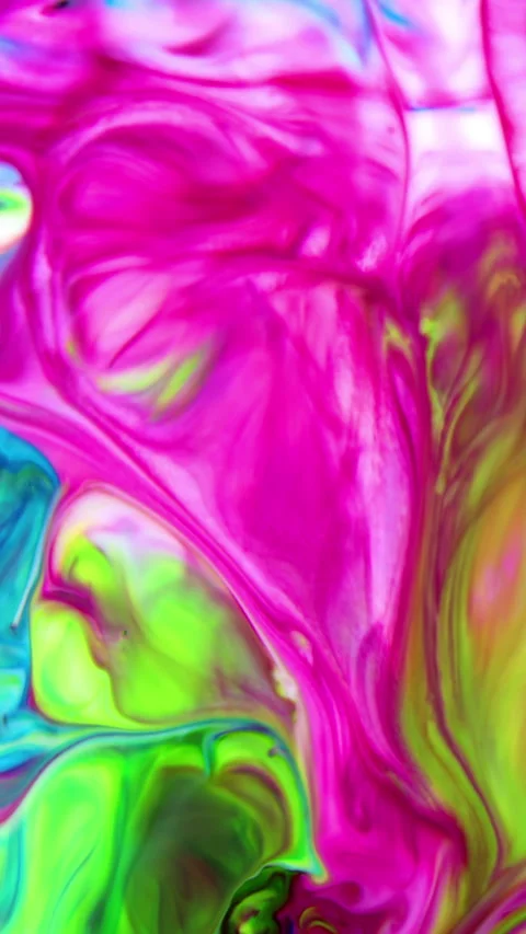 Vertical Vivid Colored Fluid Art Movemen... | Stock Video | Pond5