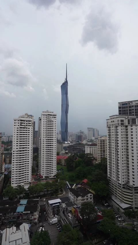 Vertical of the Warisan Merdeka Tower (M... | Stock Video | Pond5