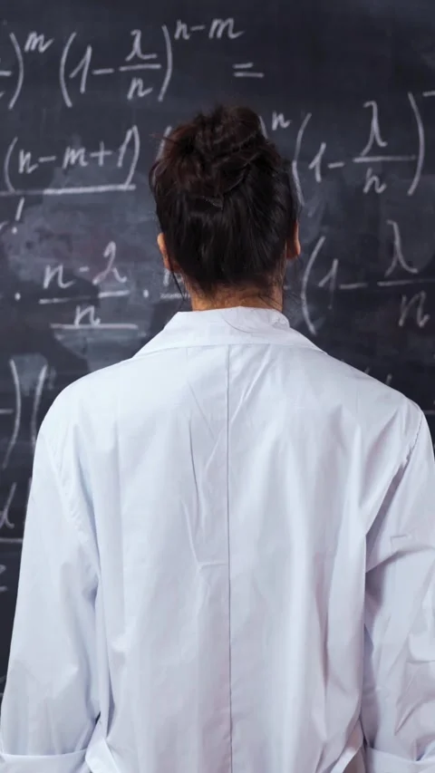 Vertical of Woman teacher in white robe ... | Stock Video | Pond5