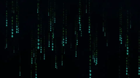 Vertically scrolling numbers, matrix sty... | Stock Video | Pond5