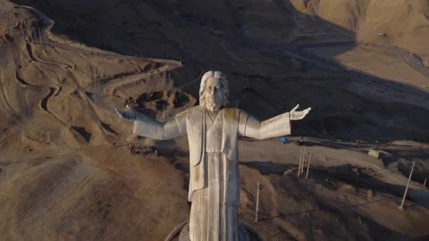 A very big sculpture of Jesus Christ wit... | Stock Video | Pond5