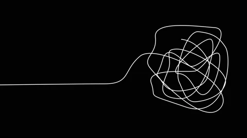 Very Complicated Way bold messy line ani... | Stock Video | Pond5
