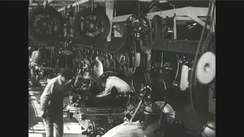 Very good shots of Ford factory workers ... | Stock Video | Pond5