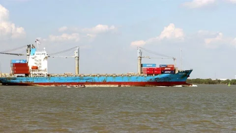 The Vessel Type Container Ship STELLAR W... | Stock Video | Pond5