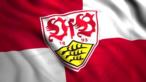 VfB Stuttgart German sports club flag of... | Stock Video | Pond5