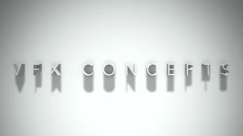 vfx concepts 3D title animation white te... | Stock Video | Pond5