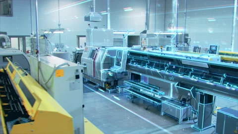 VFX Digitalized Factory Walkthrough | Stock Video | Pond5