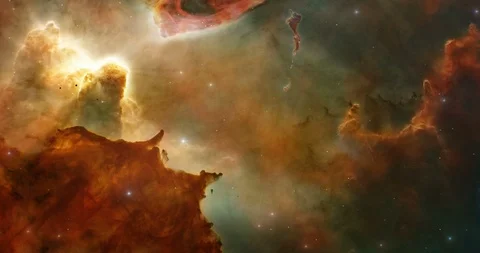 A VFX shot of deep space with stars, pla... | Stock Video | Pond5