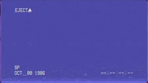 VHS 16-10 blue Screen EJECT | Stock Video | Pond5