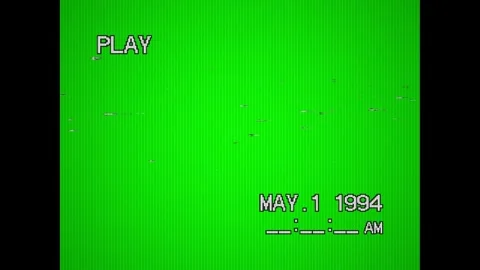 VHS analog VCR tape filter green screen.... | Stock Video | Pond5