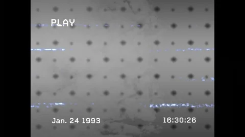 VHS animation with static noise and time... | Stock Video | Pond5