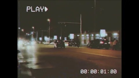 VHS background establishing shot night 5 | Stock Video | Pond5