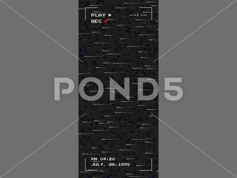 VHS border vertical background. Social media stories, overlay backdrop ...