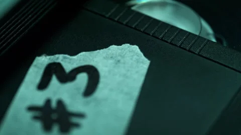 VHS Cassette Label on Playing Video Tape... | Stock Video | Pond5