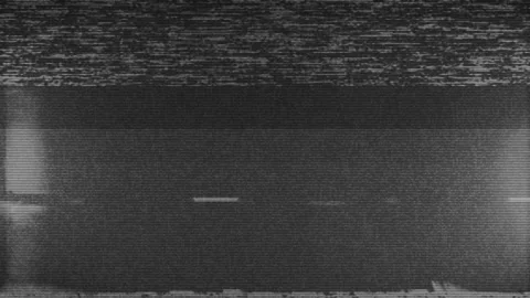 VHS effect. Black and white screen TV pi... | Stock Video | Pond5