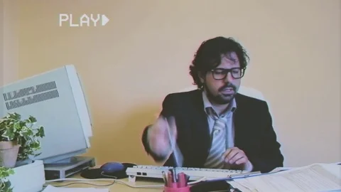 VHS Of Employee typing taking notes | Stock Video | Pond5