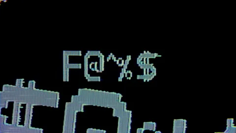 VHS HUD effect on black background, old ... | Stock Video | Pond5