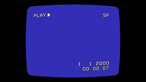 VHS interface on TV screen with chroma k... | Stock Video | Pond5