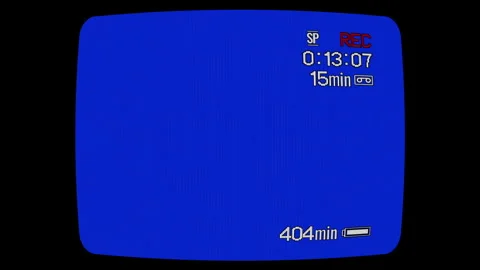 VHS interface on TV screen with chromake... | Stock Video | Pond5