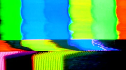 Vhs interference error TV no signal.Nois... | Stock Video | Pond5