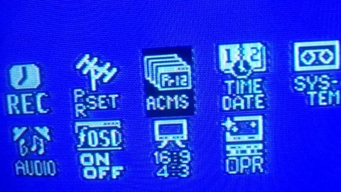 VHS menu screen overlay, captured on old... | Stock Video | Pond5