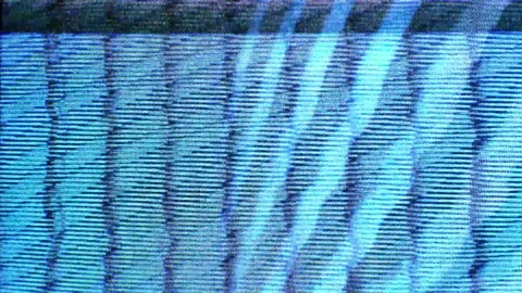 VHS Noise Distorted Blue Background | Stock Video | Pond5