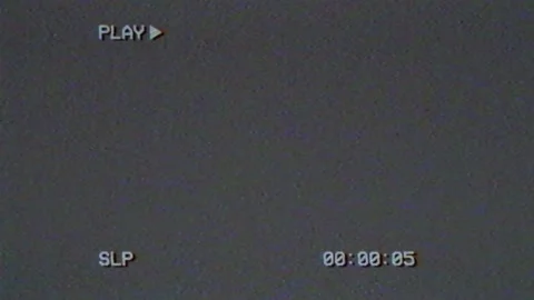 VHS. Old gray screen with PLAY text and ... | Stock Video | Pond5