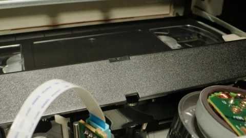 VHS PLAYER, Old video recorder inside cl... | Stock Video | Pond5