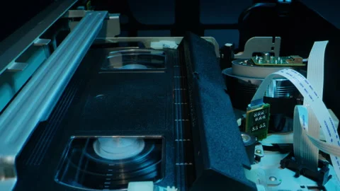 VHS PLAYER, Old video recorder inside cl... | Stock Video | Pond5