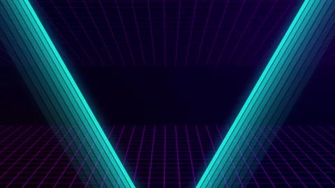 VHS retro animation with appearing neon ... | Stock Video | Pond5