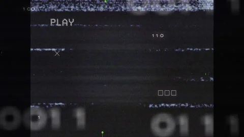 VHS static opening flickering PLAY, puls... | Stock Video | Pond5