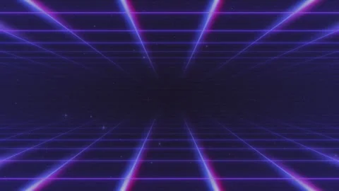 VHS Synthwave wireframe net seamless loo... | Stock Video | Pond5