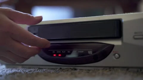 VHS Tape Ejecting and being inserted Clo... | Stock Video | Pond5