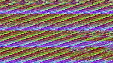 VHS tape glitch effect with distorted co... | Stock Video | Pond5