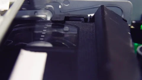 VHS tape reel moving in a circle | Stock Video | Pond5