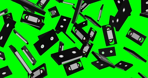 Vhs Tapes falling slow motion 3d animati... | Stock Video | Pond5