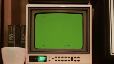VHS Television Green Screen Time Code Vi... | Stock Video | Pond5