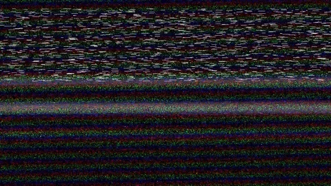 VHS TV damage, static television noise o... | Stock Video | Pond5