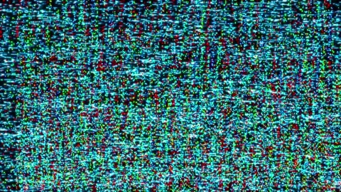 VHS TV damage, static television noise L... | Stock Video | Pond5
