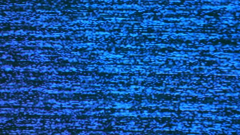 Vhs TV sound of analog blue color on bla... | Stock Video | Pond5