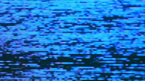 Vhs TV sound of analog blue color on bla... | Stock Video | Pond5